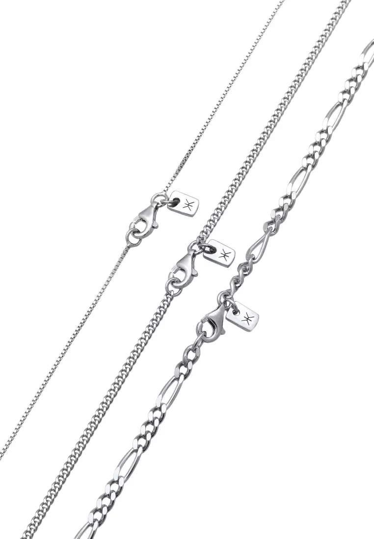 Buy Kuzzoi Necklace Men Curb Chain Layer Gold Plated 2026 Online | ZALORA
