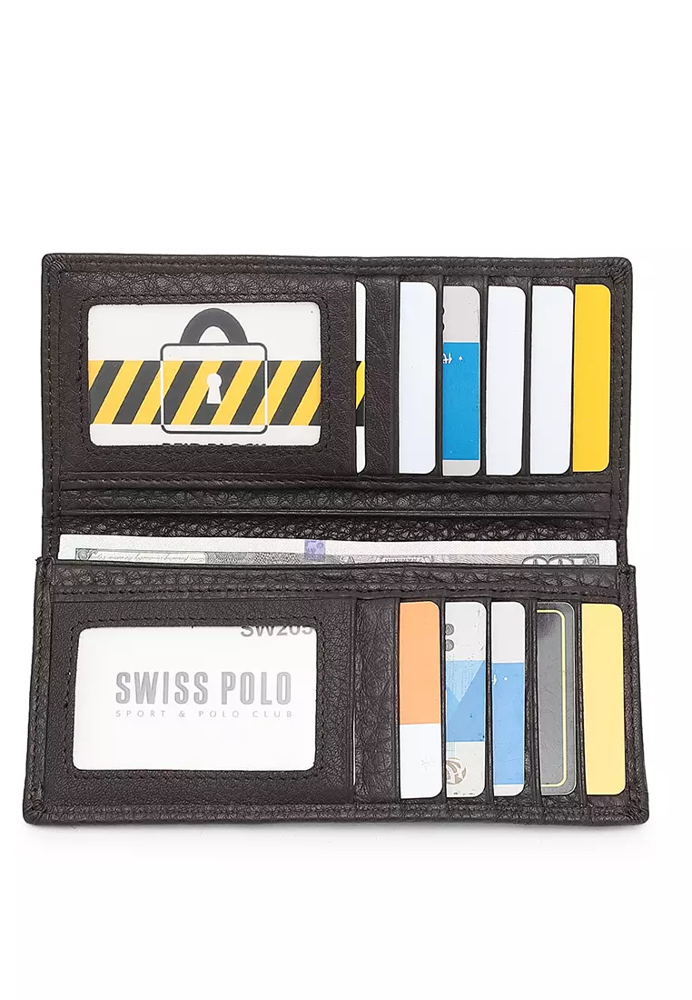 Buy Swiss Polo Genuine Leather RFID Long Wallet - Black 2025 Online ...