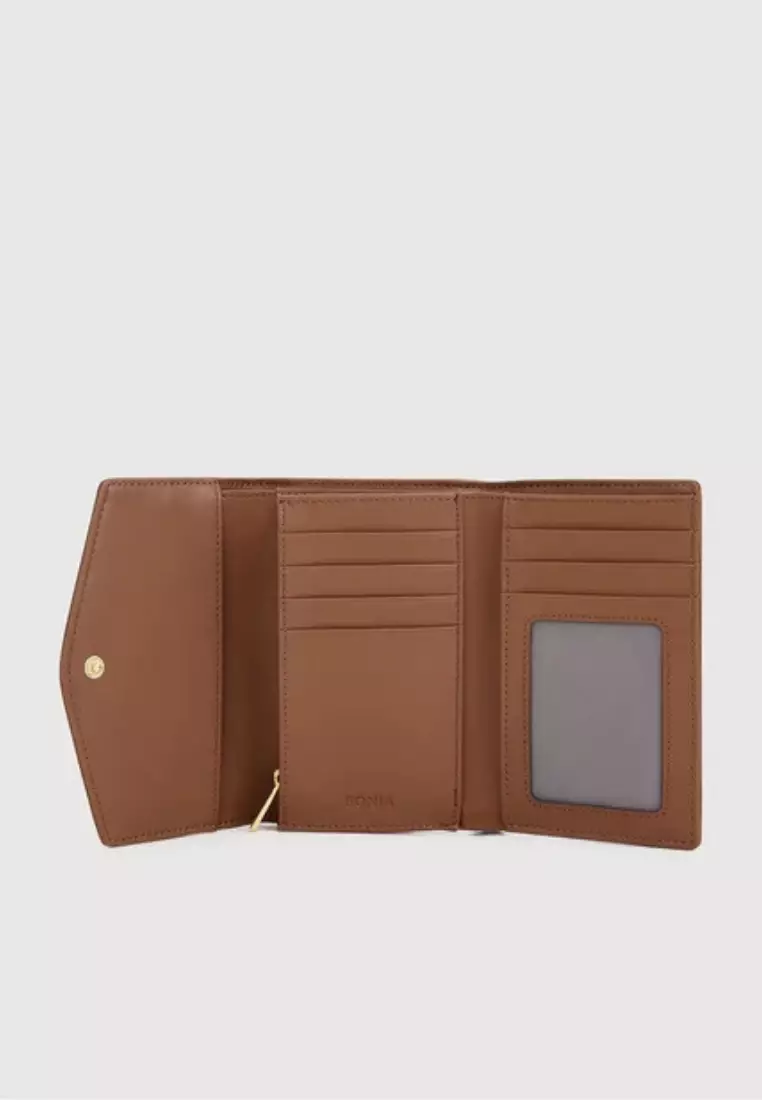 Jual Bonia Simplicite Trifold Short Wallet Brown Original 2026 | ZALORA ...