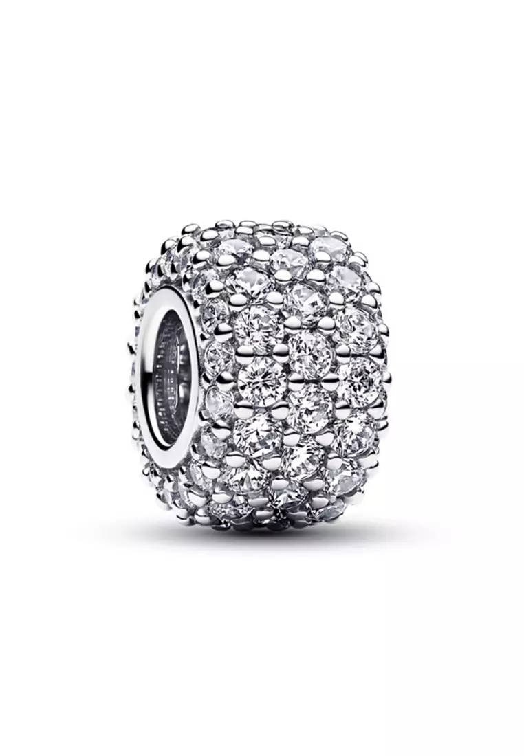 Buy PANDORA Pandora Sparkling Pavé Triple-row Charm Online | ZALORA ...