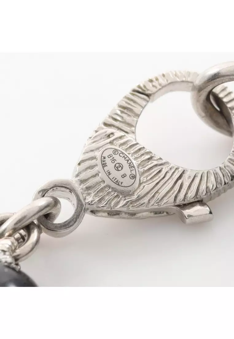 Buy CHANEL Pre-Loved Chanel coco mark double chain necklace Rhinestone ...