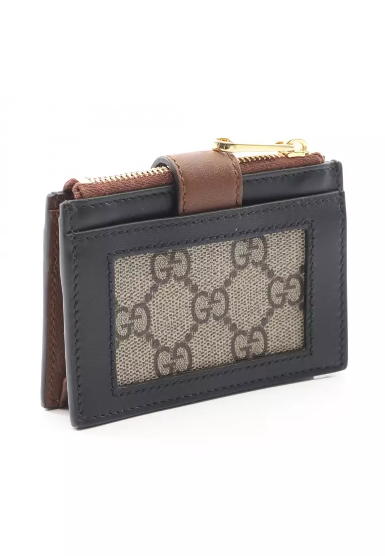 Buy Gucci Pre-Loved Gucci GG Supreme coin purse PVC leather beige black ...