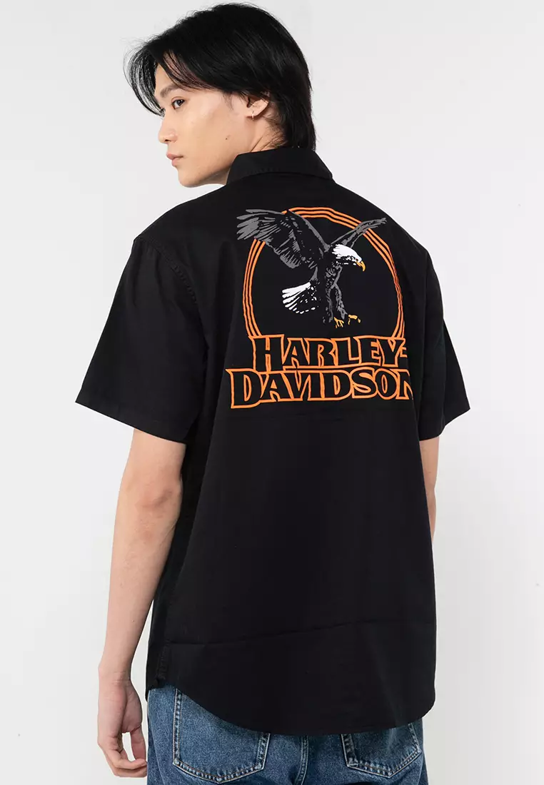 Buy Harley Davidson Harley-Davidson Rising Eagle Short Sleeve Shirt 2024 Online | ZALORA Philippines