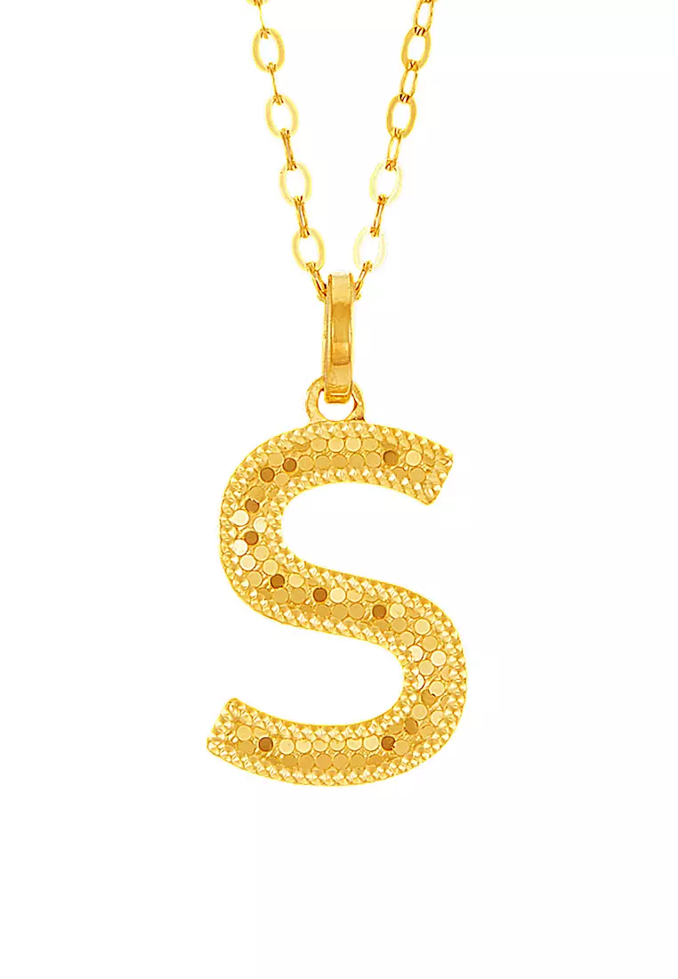 Buy HABIB HABIB 999/24K Yellow Gold Alphabet Pendant 9GP01781225(S ...