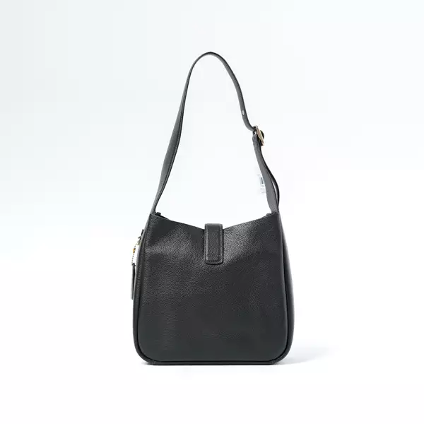 Jual COACH Tas COACH GHW LOGO LEATHER PLAIN BLACK BUCKET BAG 100% ...