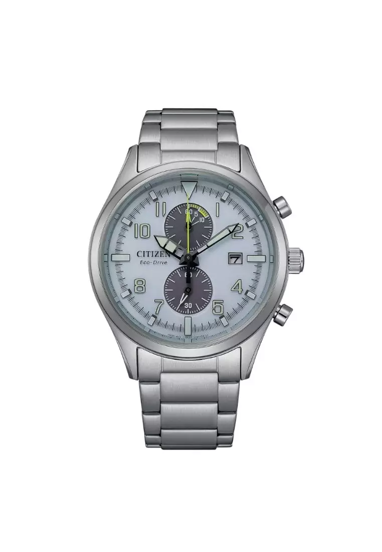 CITIZEN Citizen Eco-Drive Blue Dial Silver Stainless Steel Strap Men ...