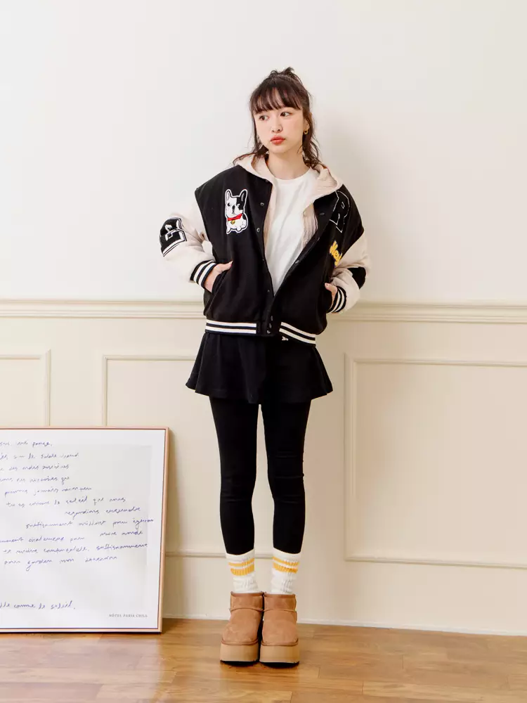 Buy OBSTYLE Faux Two-Piece Brushed Spliced Circle Skirt Inner Pants ...