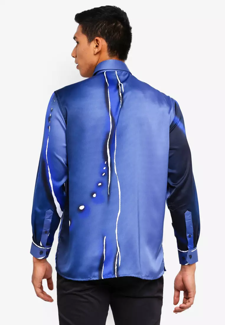 Buy Gene Martino Men's Batik Shirt 2025 Online | ZALORA