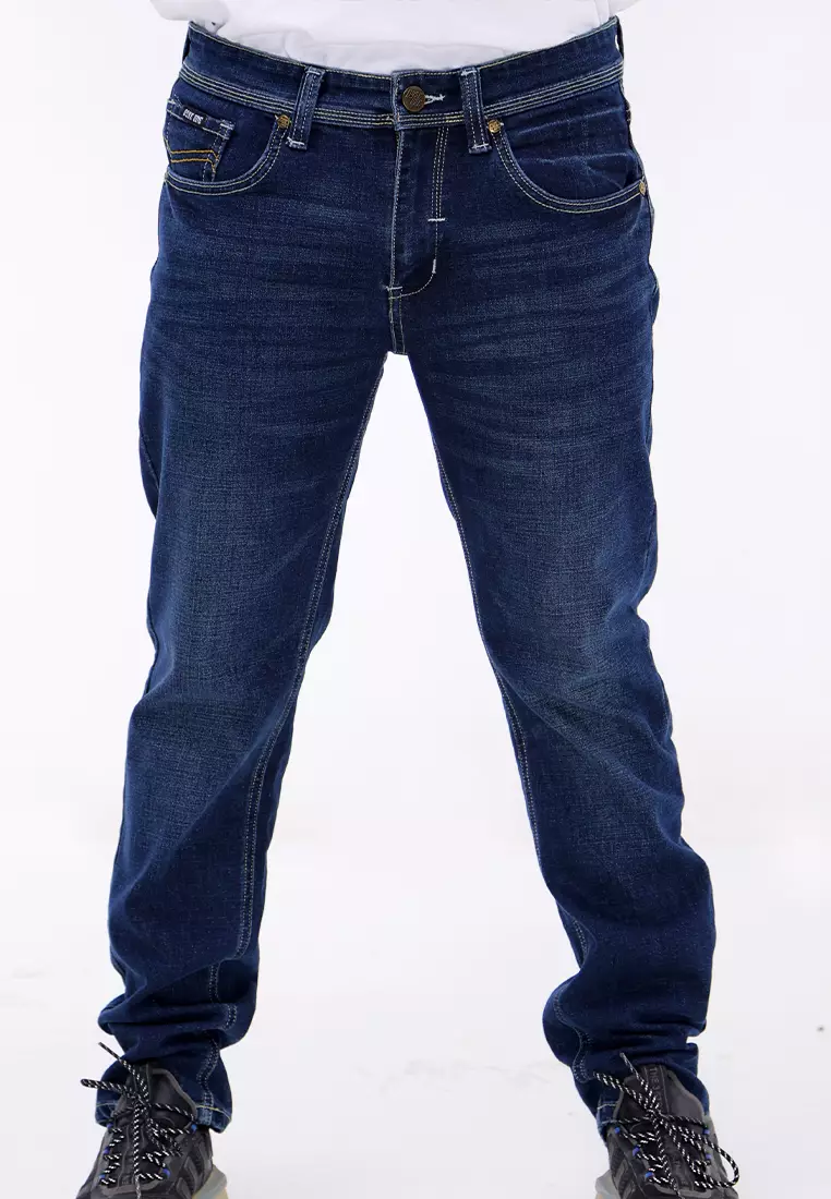 Buy Dyse One Denim Long Pants Slim Tapered Fit Stretch 2025 Online ...