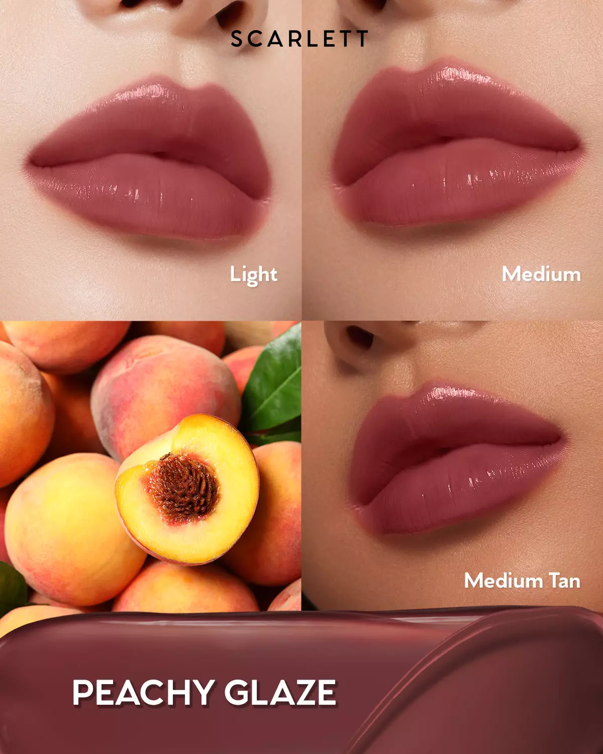 Jual Scarlett [NEW] SCARLETT GLASS GLOW TINTED LIP BALM PEACHY GLAZE ...