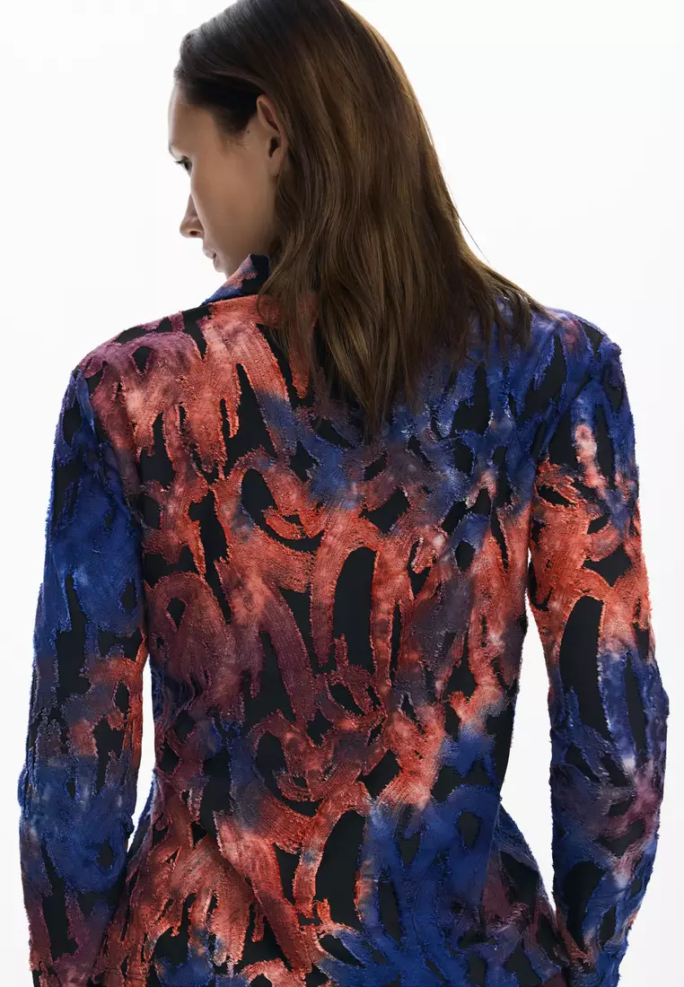 Buy Desigual Art Print Stretch Shirt 2025 Online | ZALORA