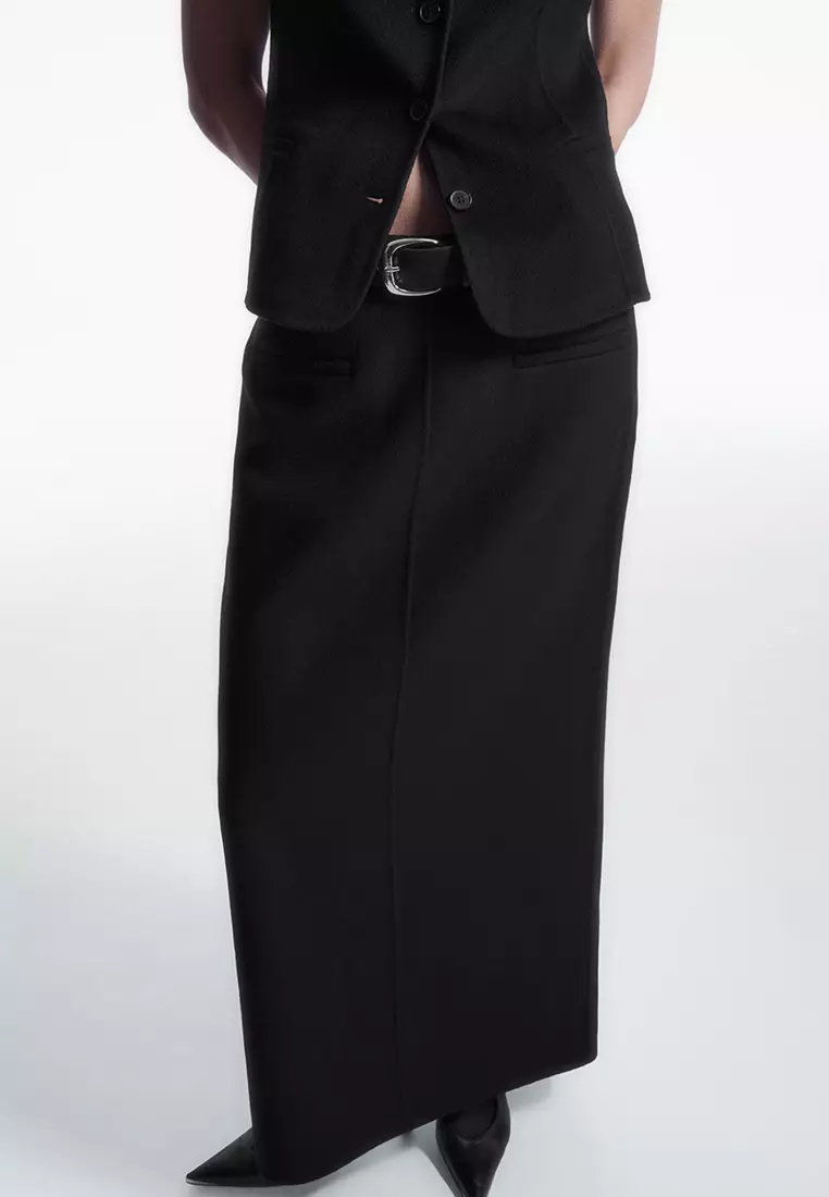 Buy COS Double-Faced Wool Column Maxi Skirt 2025 Online | ZALORA