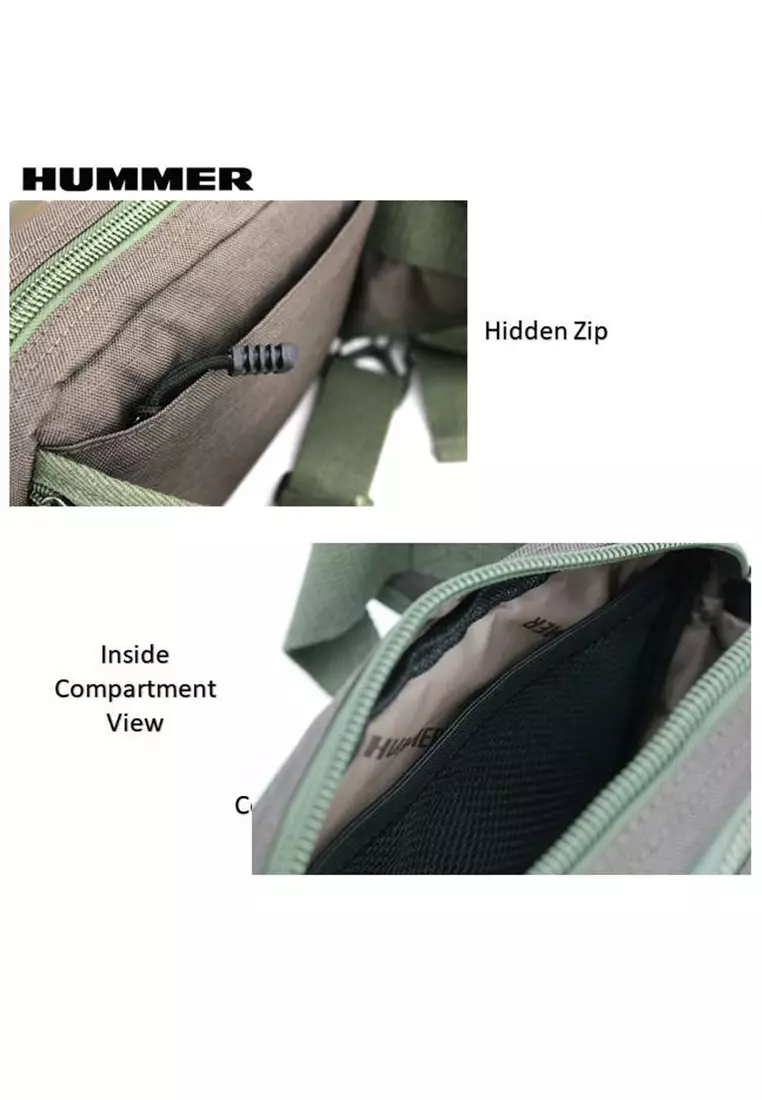 Buy Hummer Hummer Waist Pouch Bag - Black/Grey/Brown Online | ZALORA ...