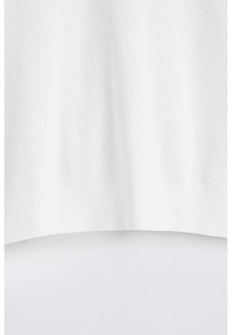 Buy COS RIBBED-KNIT COTTON T-SHIRT 2026 Online | ZALORA