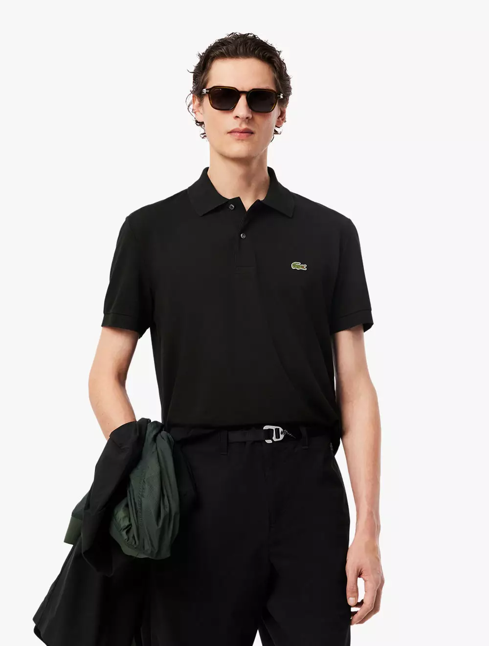 Jual Lacoste Classic Fit L.12.12 Light Polo Shirt - Black Original 2025 | ZALORA Indonesia