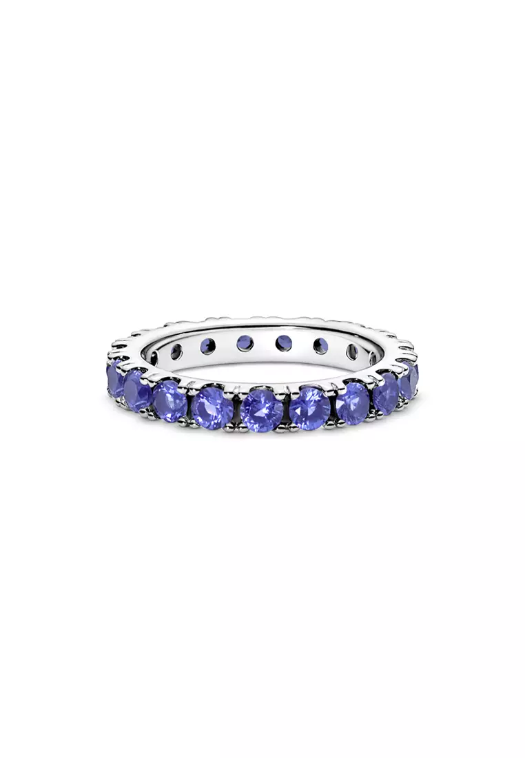 Buy Pandora Pandora Sparkling Row Eternity Ring (Blue) Online | ZALORA ...
