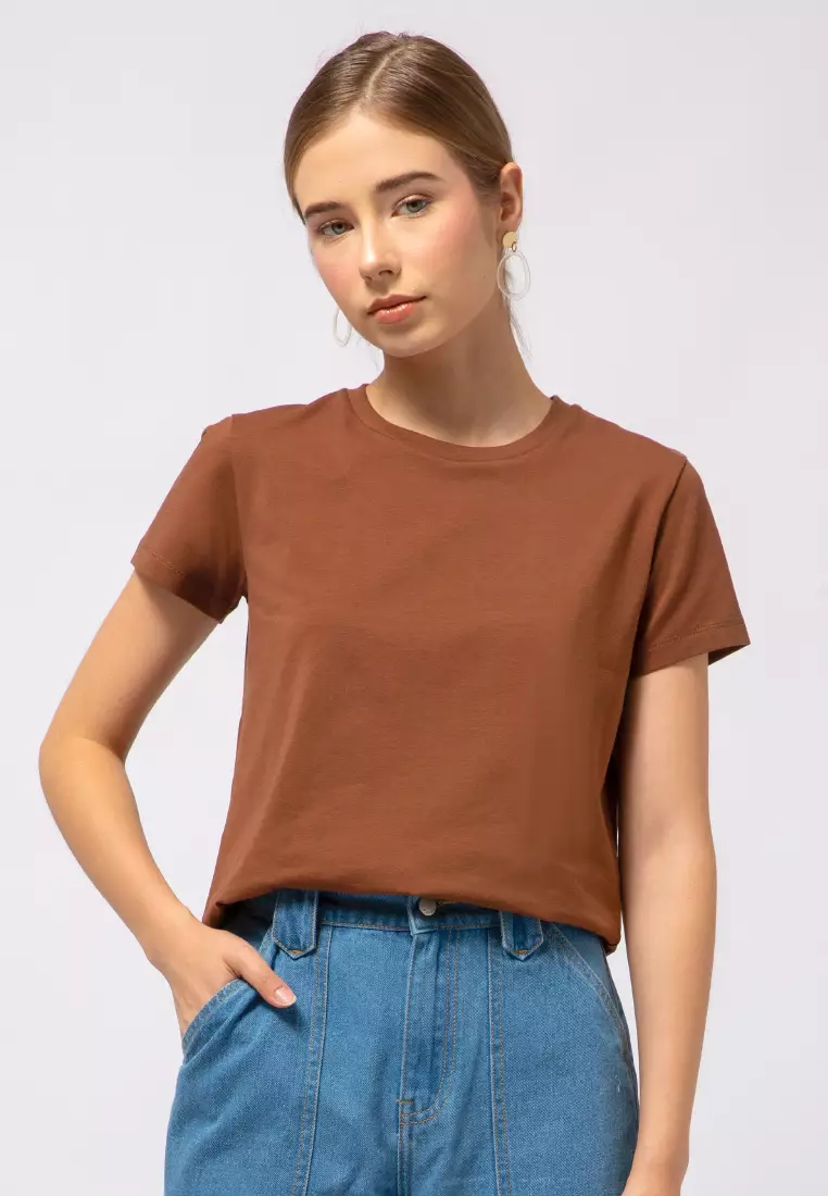 Jual Executive Basic Round Neck Cotton T-Shirt Original 2025 | ZALORA ...