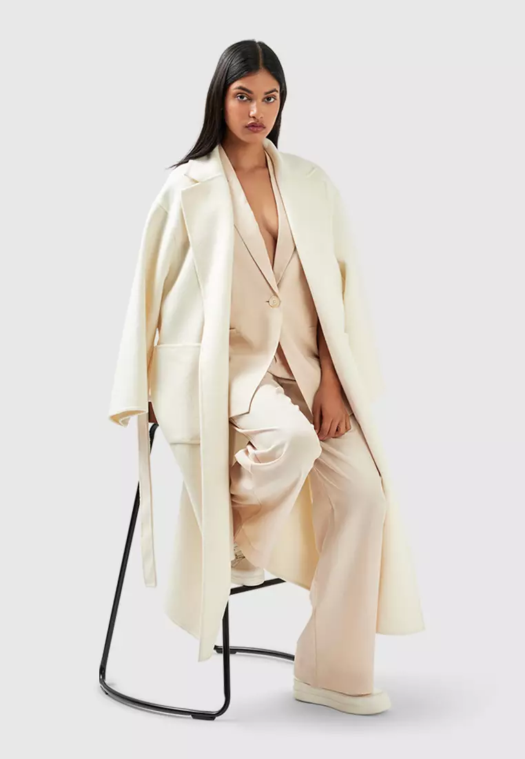 Belle & Bloom Wide Awake Split Hem Overcoat 2025 | Buy Belle & Bloom Online | ZALORA Hong Kong