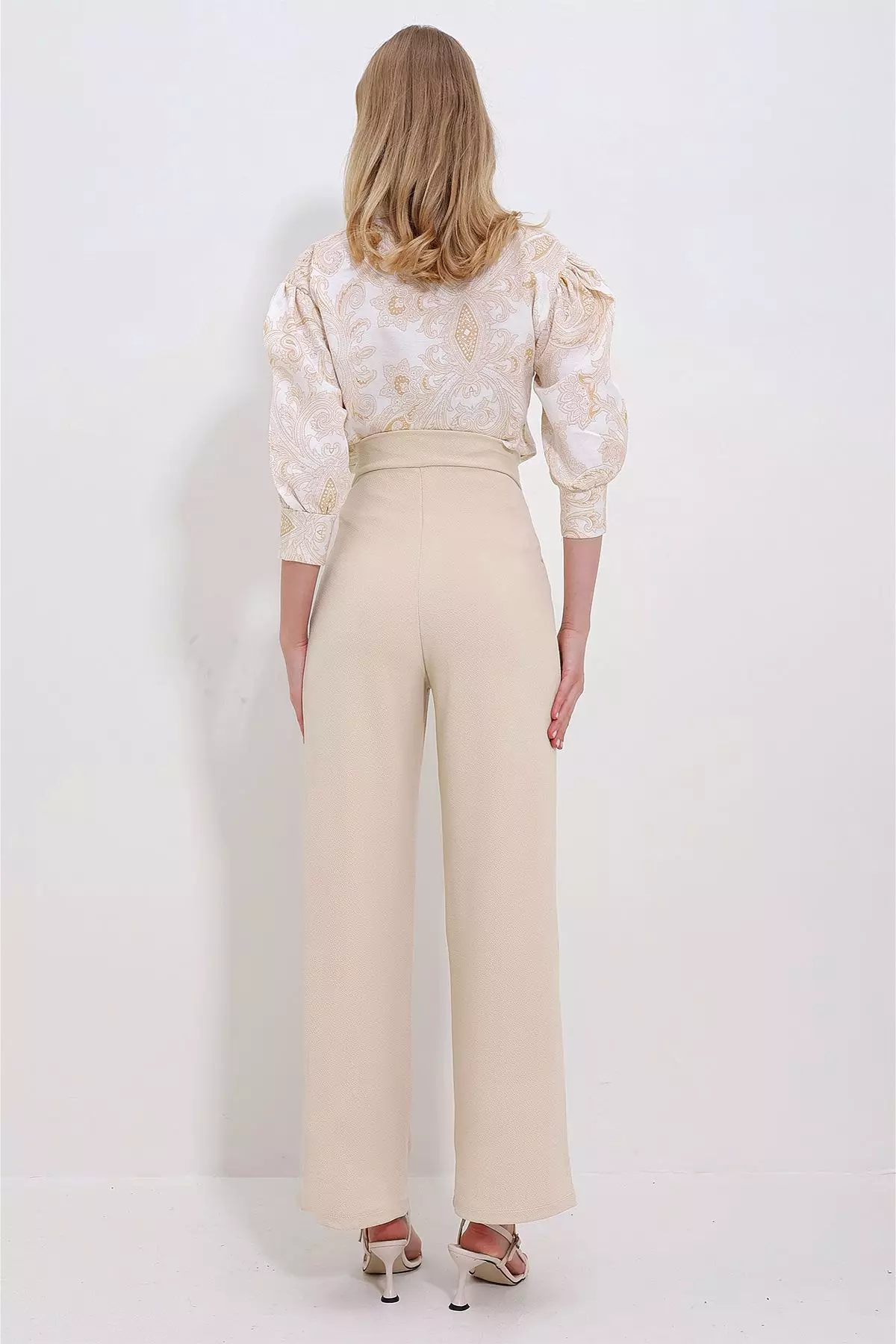 Buy Alacati Beige Straight Oversized Normal Waist Trousers 2025 Online ...