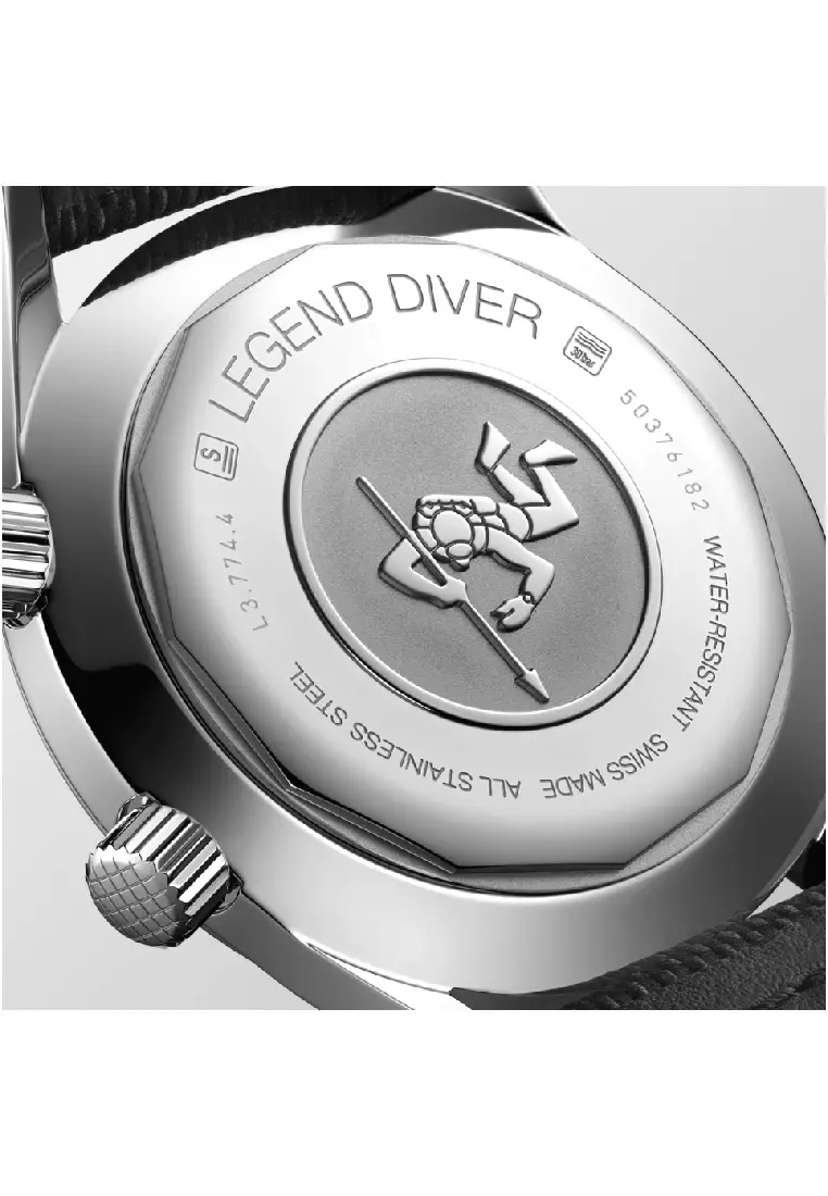 Buy Longines Longines Legend Diver Automatic Leather Strap Watch ...