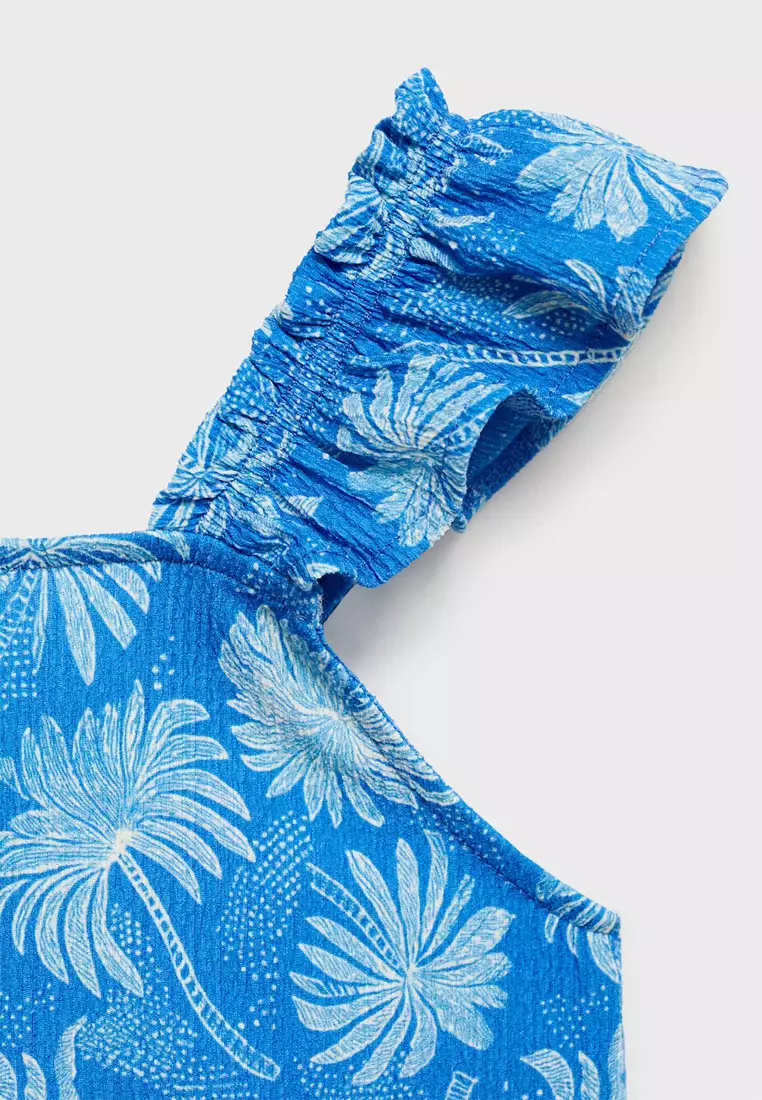 Buy MANGO KIDS Printed Ruffle Top Online | ZALORA Malaysia