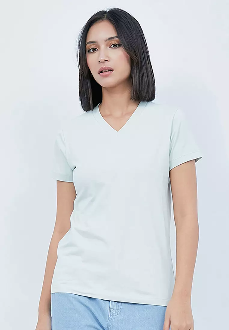 Jual Executive Basic V-Neck Cotton T-Shirt Original 2025 | ZALORA Indonesia