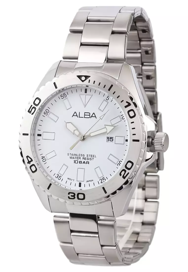 Jual Alba Alba AH9023X1 Jam Tangan Analog Pria Silver Stainless Steel ...
