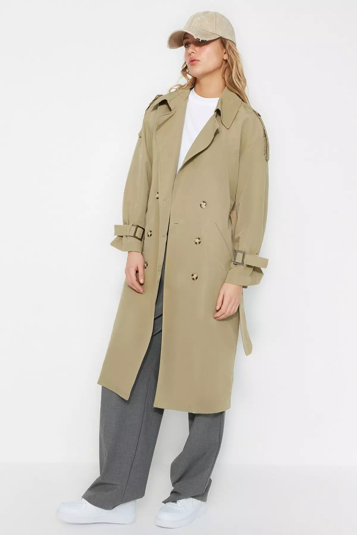 Buy Trendyol Oversized Collar Trench Coat 2025 Online | ZALORA Philippines