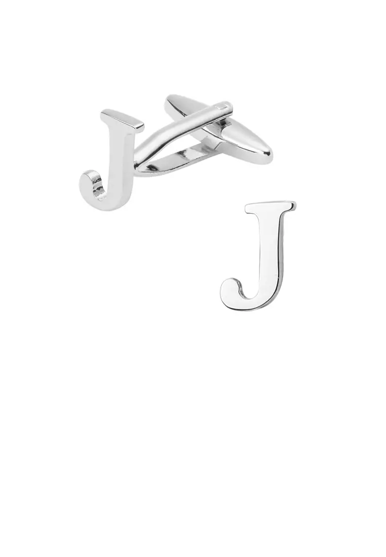 Buy Mooclife Simple and Fashion English Alphabet J Cufflinks 2025 ...