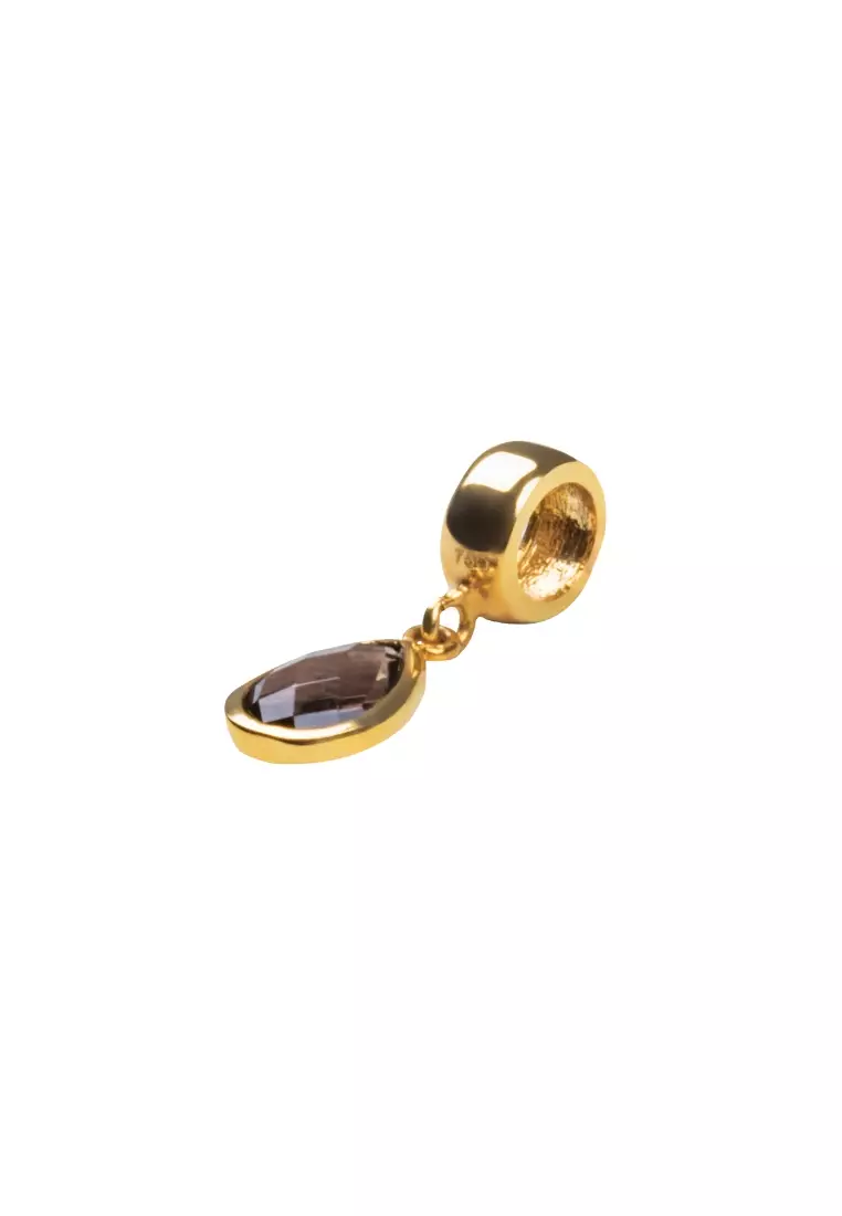 Buy Foundry Mini Black Sapphire Pear Charm 18k Gold 2026 Online ...