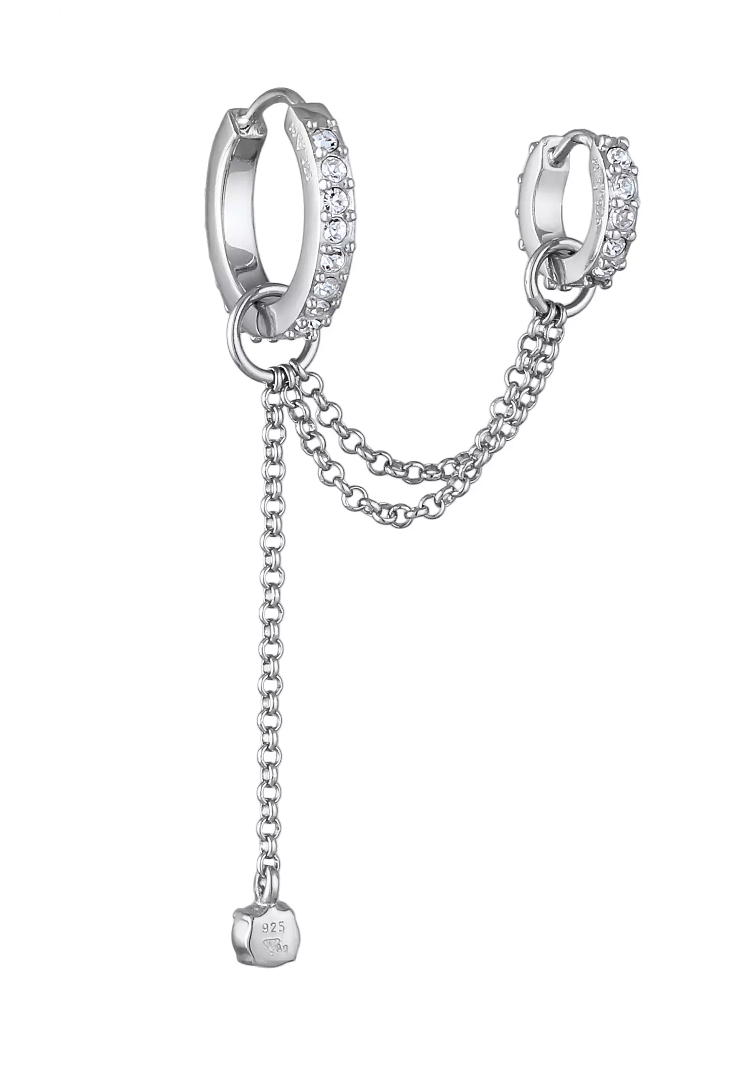 Buy ELLI GERMANY Swarovski® Crystal Draped Hoops – 925 Silver 2026 ...