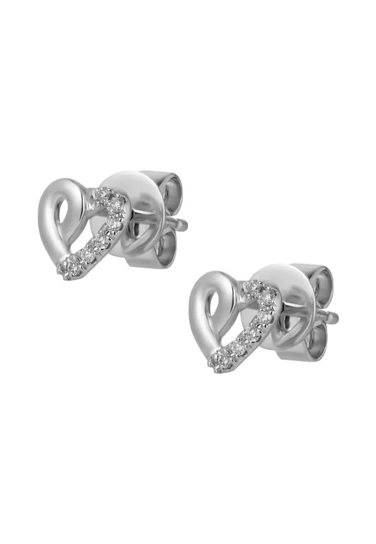 TOMEI TOMEI The Touch Of Love Earrings, White Gold 585 2026 | Buy TOMEI ...