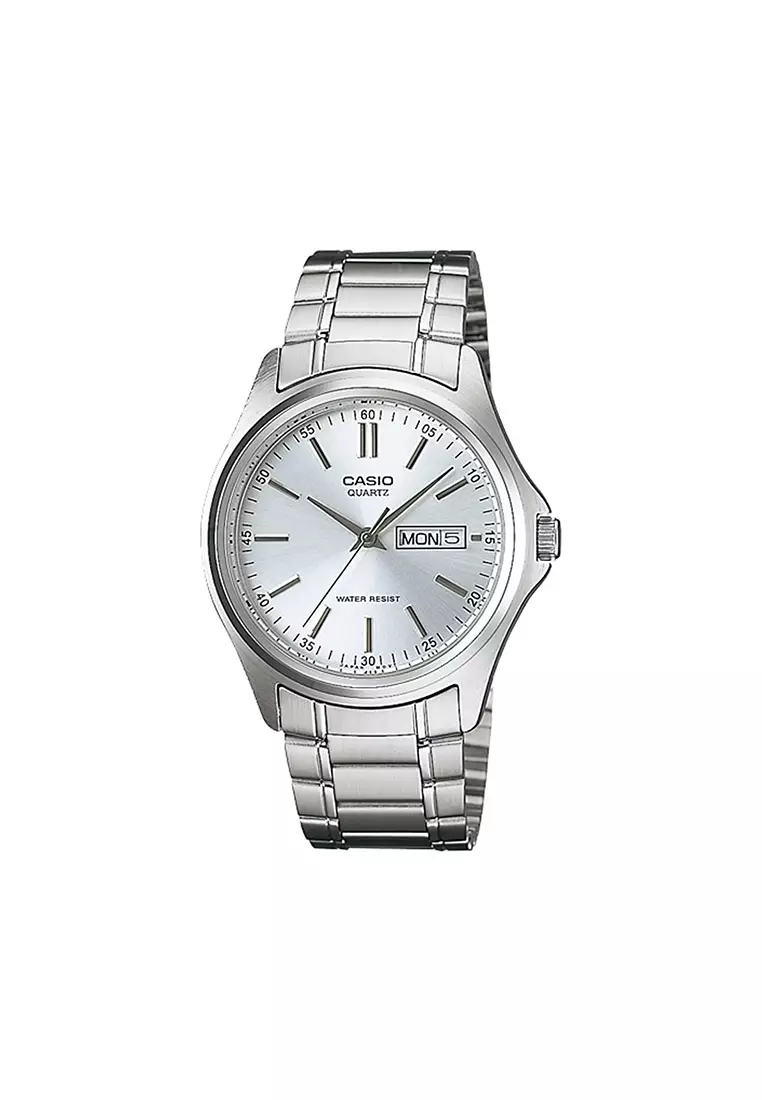 Buy Casio Men's Analog Watch MTP-1239D-7A Silver Stainless Steel Band Watch for men Online ...