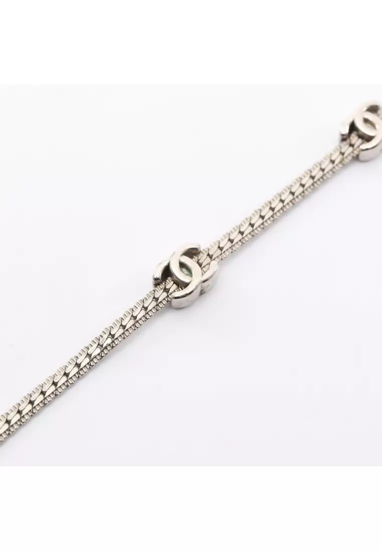 CHANEL Pre-Loved Chanel coco mark necklace Silver A24B 2026 | Buy ...