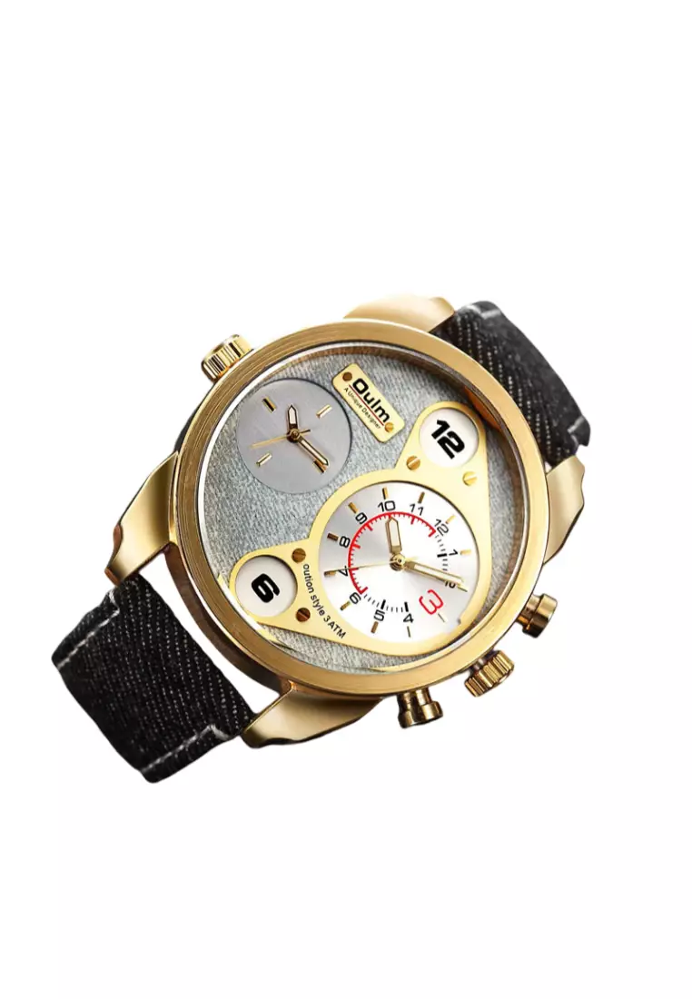 Buy OPCHIC Denim Dual Time Zone Quartz Watch 2025 Online | ZALORA