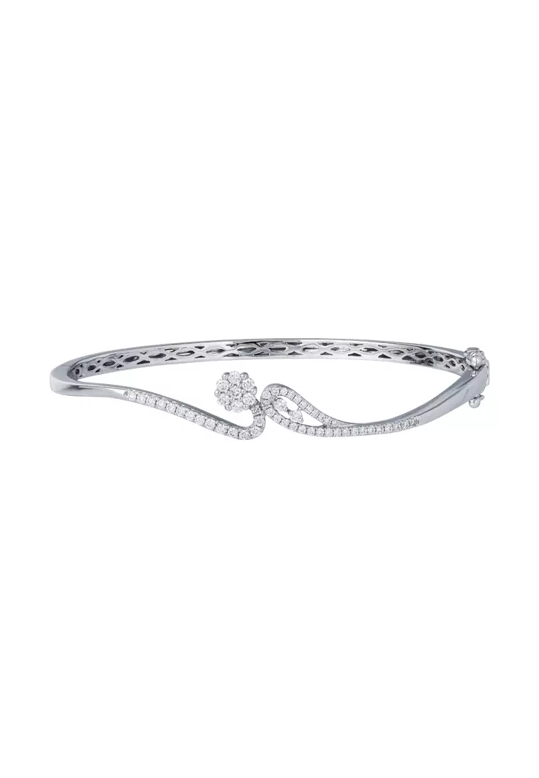 Buy TOMEI TOMEI Diamond Bangle, White Gold 585 Online | ZALORA Malaysia