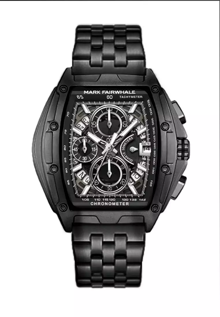 Buy Mark Fairwhale Unisex Barrel Shape Alloy Chronograph Quartz Watch ...