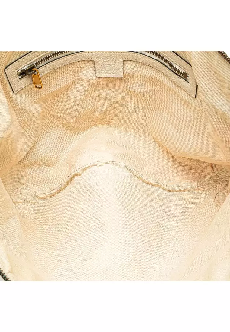 Buy Gucci Pre-Loved Gucci Leather Logo Half Moon Crossbody Online ...