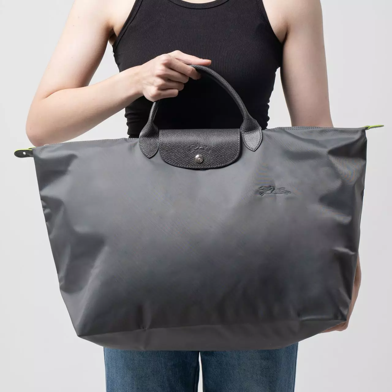 Jual LONGCHAMP Le Pliage Green Small Travel Bag Graphite Original 2026 ...