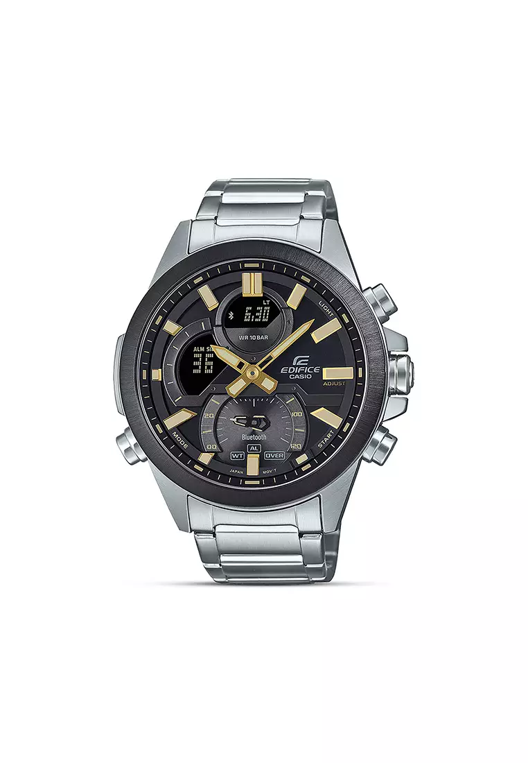 Casio Edifice ECB-30DB-1A9 Men Chronograph Watch w. Bluetooth Silver Stainless Steel Strap 2025 ...