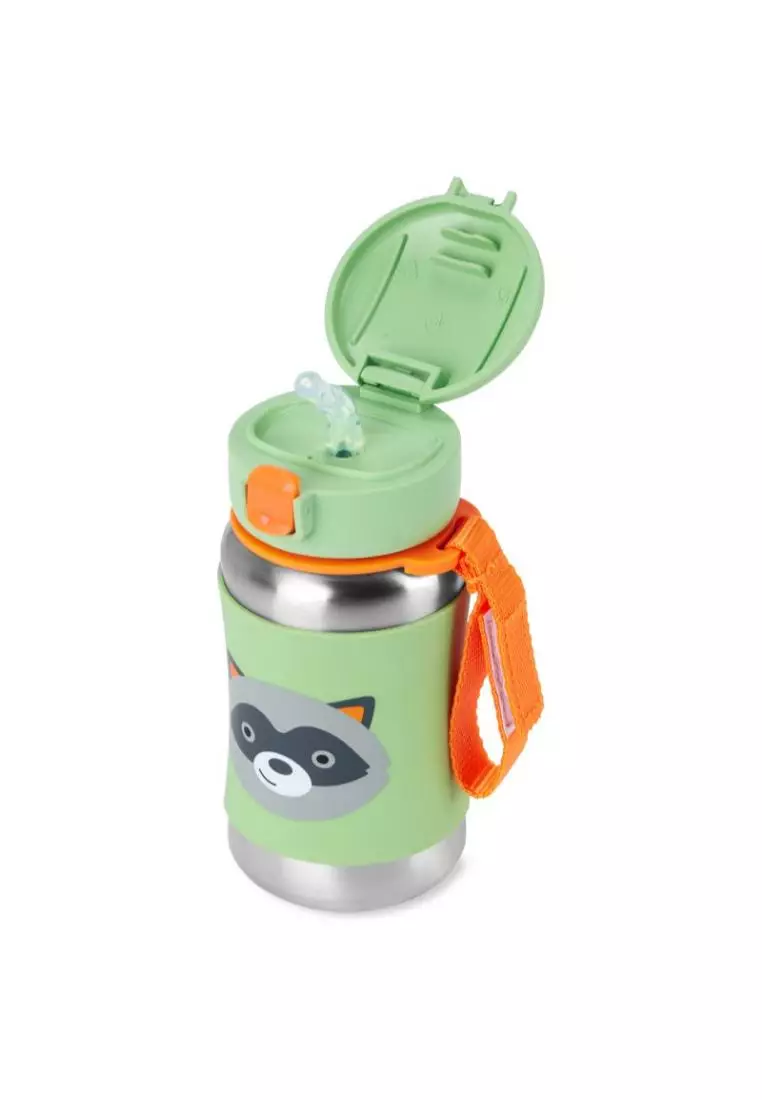 Buy Skip Hop Zoo Stainless Steel Straw Bottle - Raccoon Online | ZALORA ...