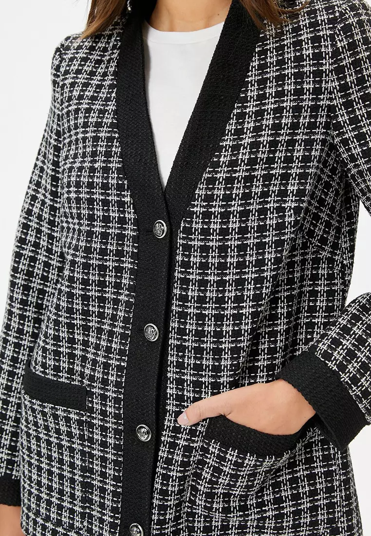 Buy KOTON Tweed Jacket 2026 Online | ZALORA