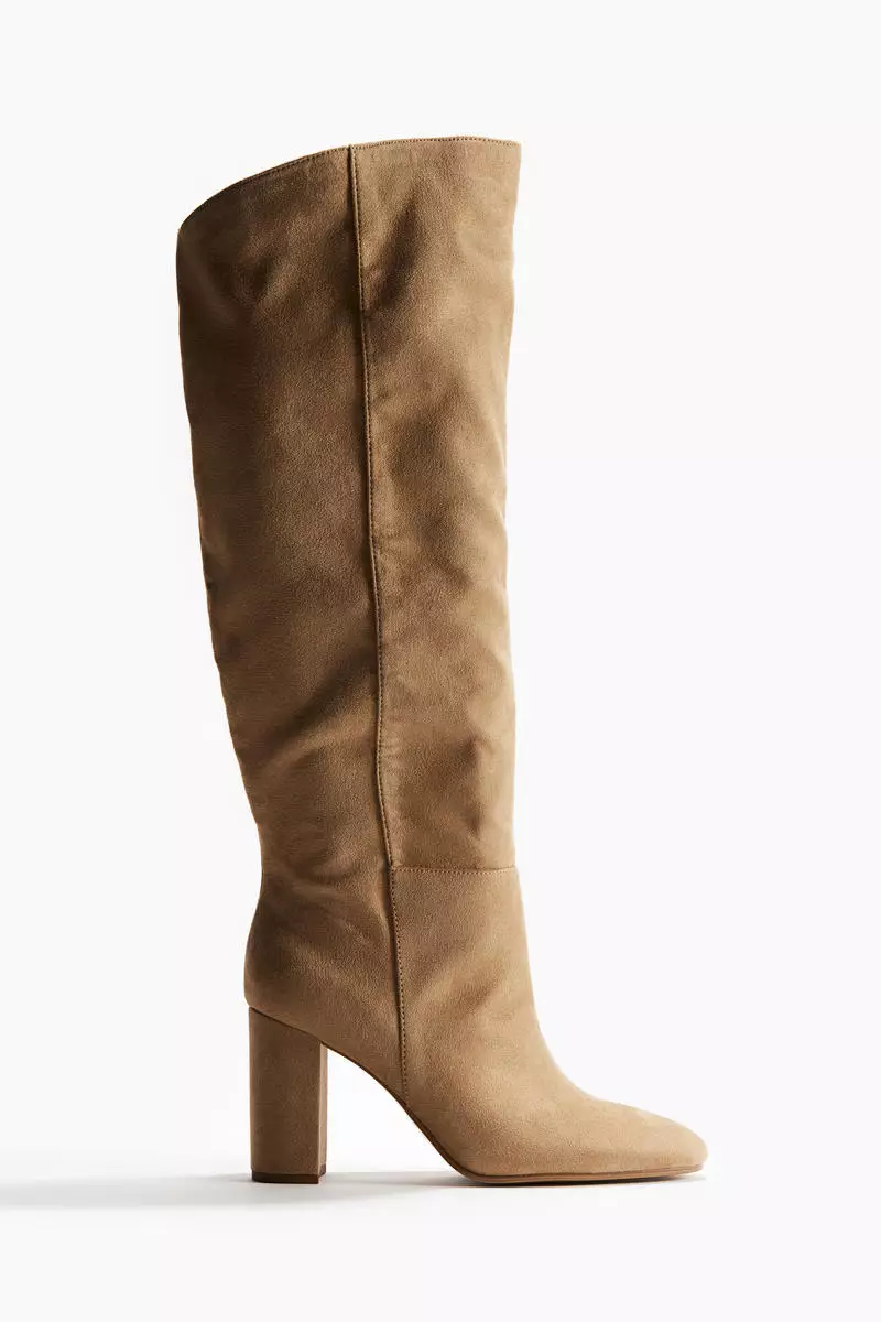 Buy H&M Knee-high heeled boots Online | ZALORA Malaysia