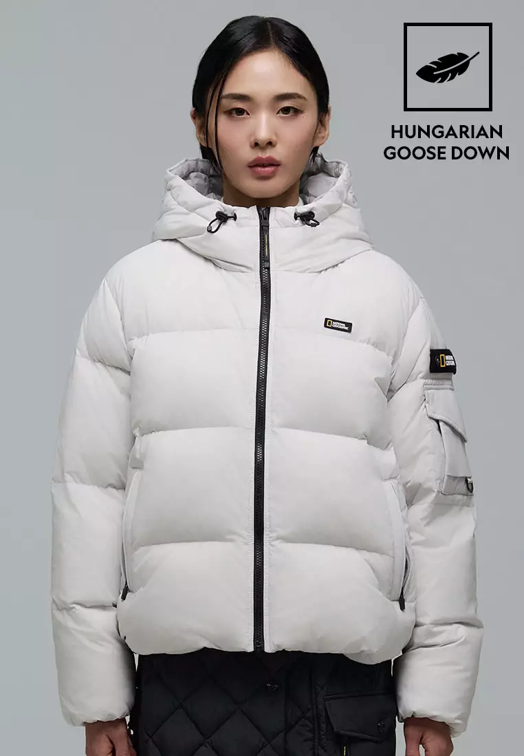 National Geographic Women's GOLDEN MOLE Cropped Hooded Down Jacket 2025 ...