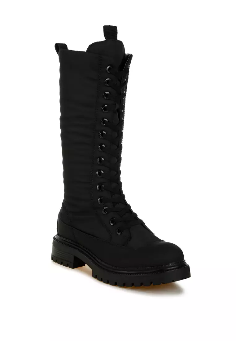 Buy London Rag Anti-Skid Lace-Up Combat Boots in Black 2025 Online | ZALORA