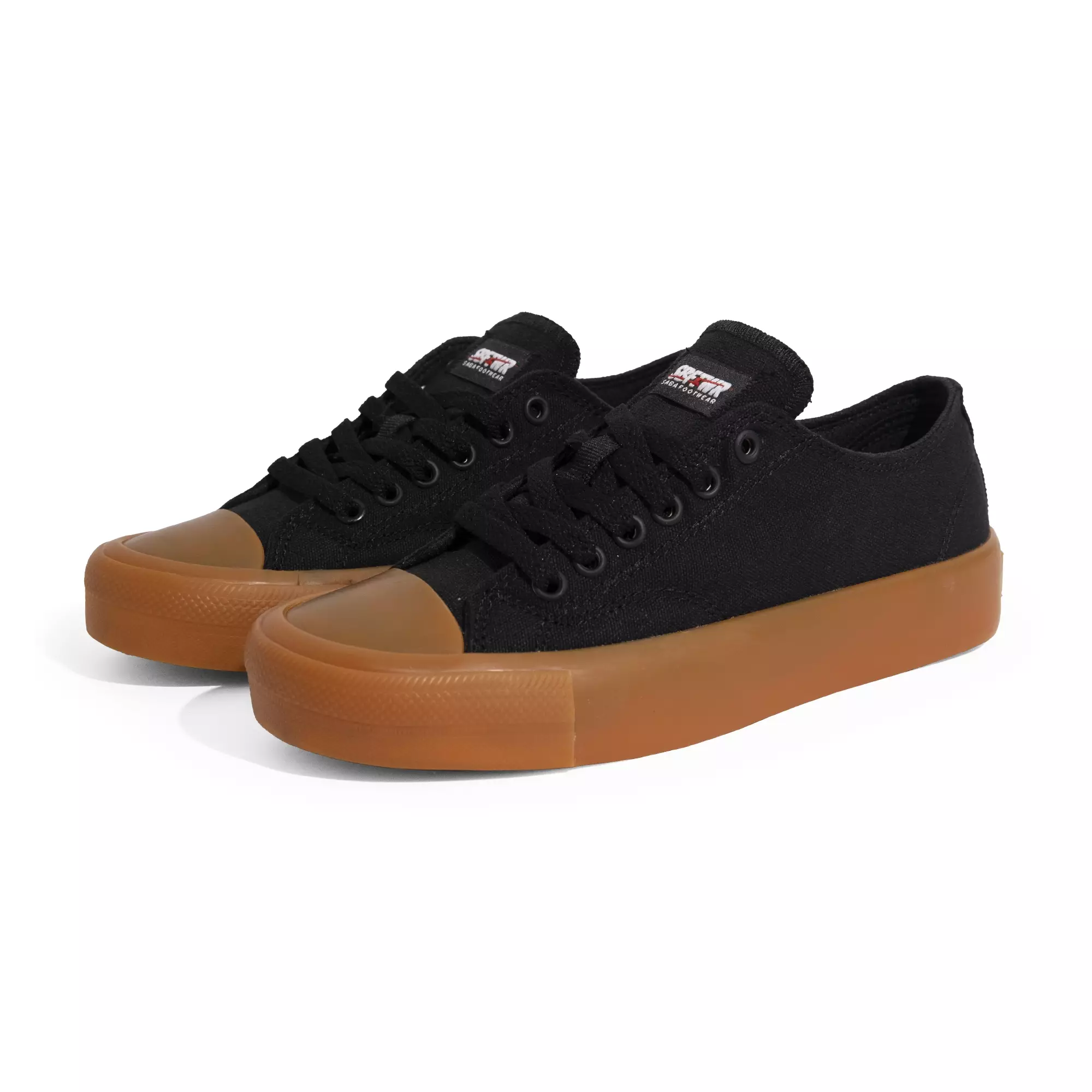 Jual SABA SABA Vintage All Black Gum - Sepatu Sneakers Casual Pria ...