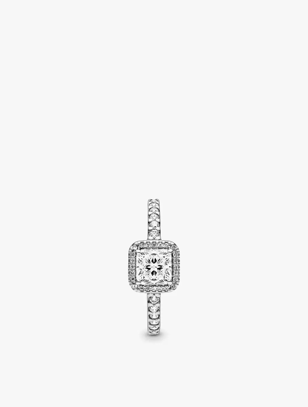 Jual Pandora Square Sterling Silver Ring with Clear Cubic Zirconia - 50 ...