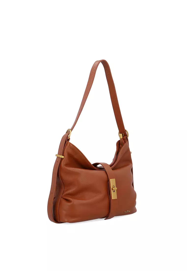 Buy Carlo Rino Ryder Contoured Tote Bag - Camel 2025 Online | ZALORA ...