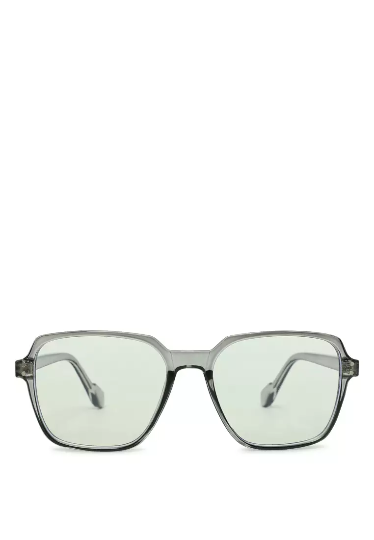 Buy London Rag Relaxed Transparent Square Sunglasses In Grey 2025 ...