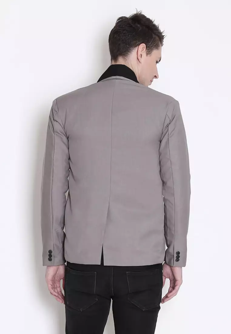 Jual Crows Denim Crows Denim - Blazer Black Grey Ree Original 2024 ...